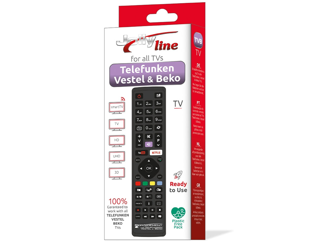 RCU JollyLine Replacement TELEFUNKEN/VESTEL/BEKO – Freesat.ie