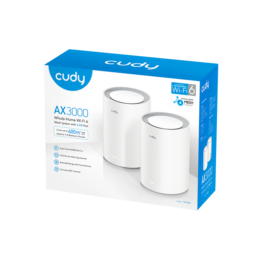 Cudy AX3000 Dual Band 2.5GB Wi-Fi 6 Mesh System (2 Pack) – Freesat.ie