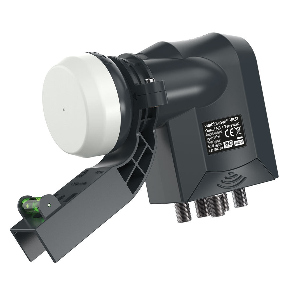 Labgear Quad LNB + Terrestrial (4 Out, 1 In) with Sky compatible brack ...